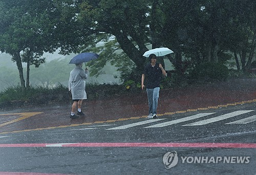 济州突降暴雨